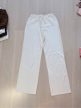 Reformation | Pants & Jumpsuits | Reformation Cream Satin Gala Pants ...
